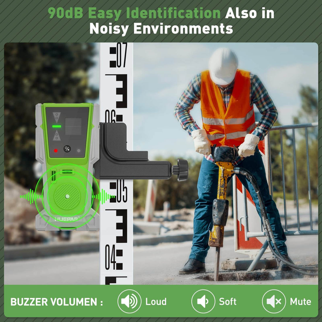 Huepar Laser Detector for Red and Green Laser Lines - Huepar